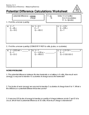 Series Parallel Combined Circuit Worksheets - Worksheet- Series Circuit ...