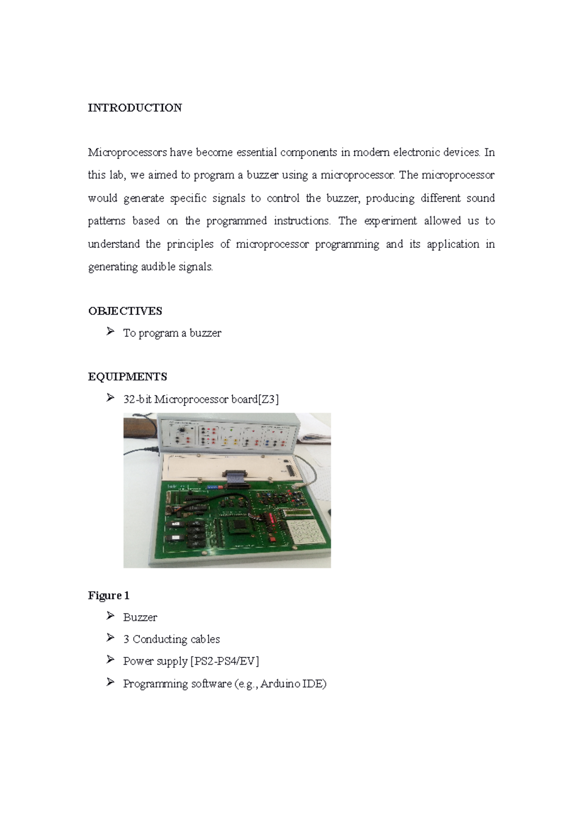 Mc1 - Third year - INTRODUCTION Microprocessors have become essential ...