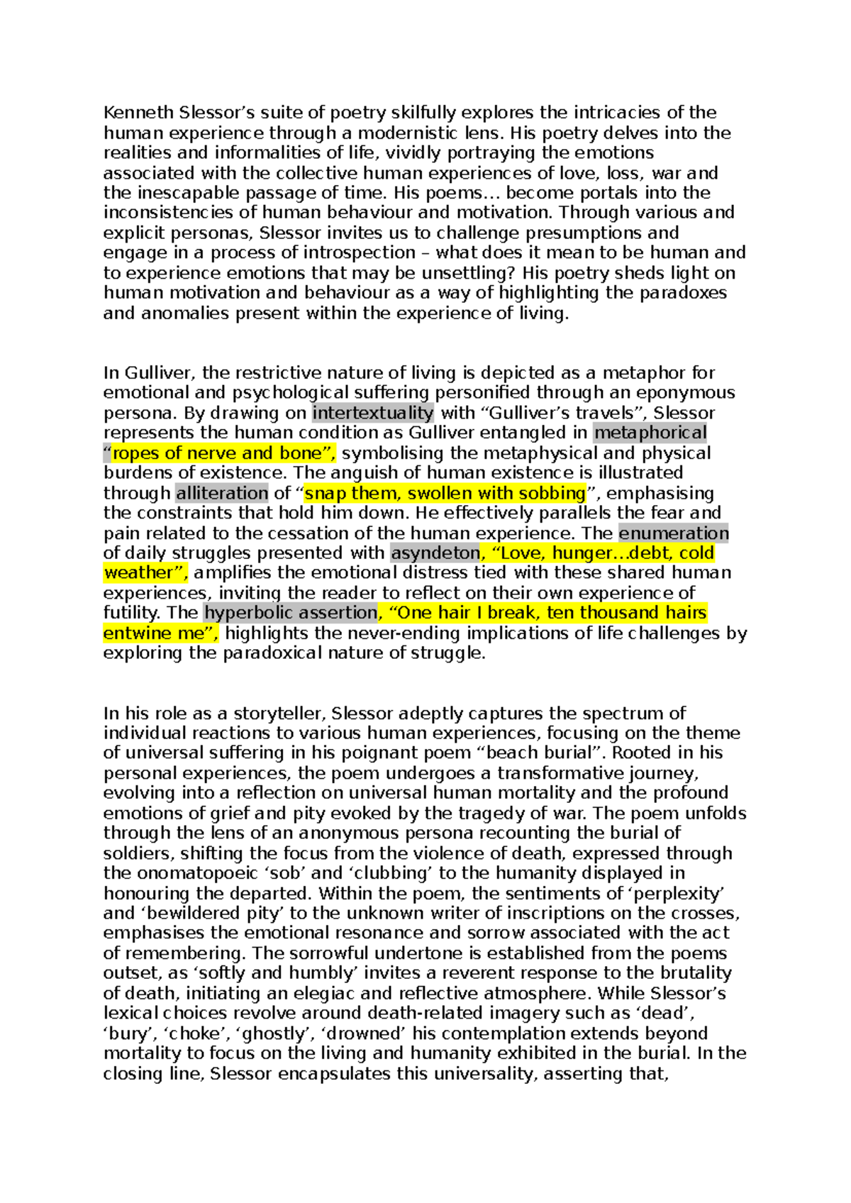 Practice Common MOD - Kenneth Slessor’s suite of poetry skilfully ...
