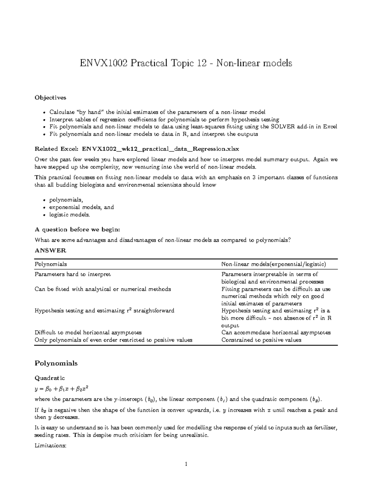 ENVX1002 Practical Week12 nonlinear solutions - ENVX1002 Practical ...