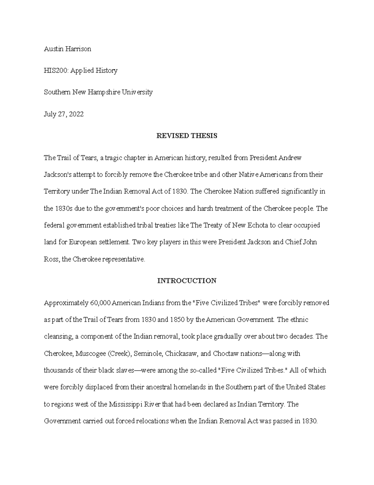 5-3 Historical Analysis Essay Progress Check 1 - Austin Harrison HIS200 ...