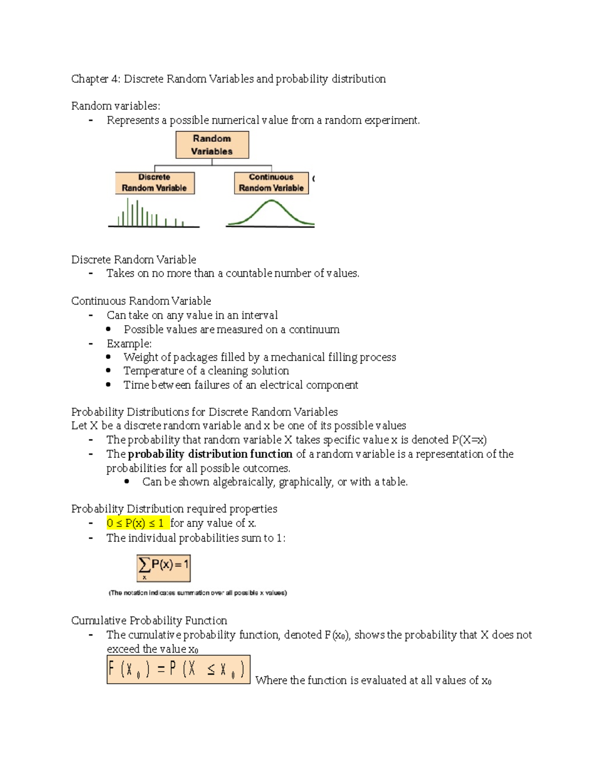 Chapter 4 5 - ####### Chapter 4: Discrete Random Variables and probability distribution ...