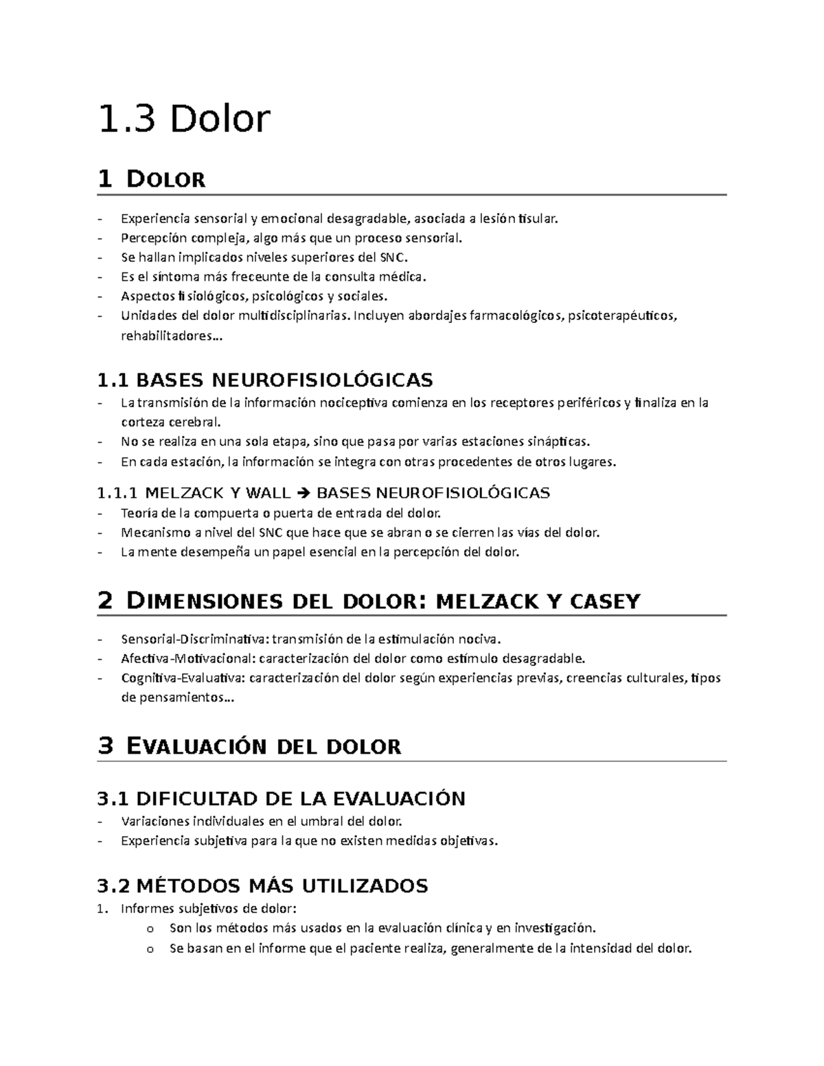 Tema III: Dolor. - 1 Dolor 1 DOLOR - Experiencia sensorial y emocional desagradable, asociada a ...