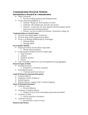 Communication Research Methods 3023 - COMM 3023: WEDNESDAY NOV. 17 ...