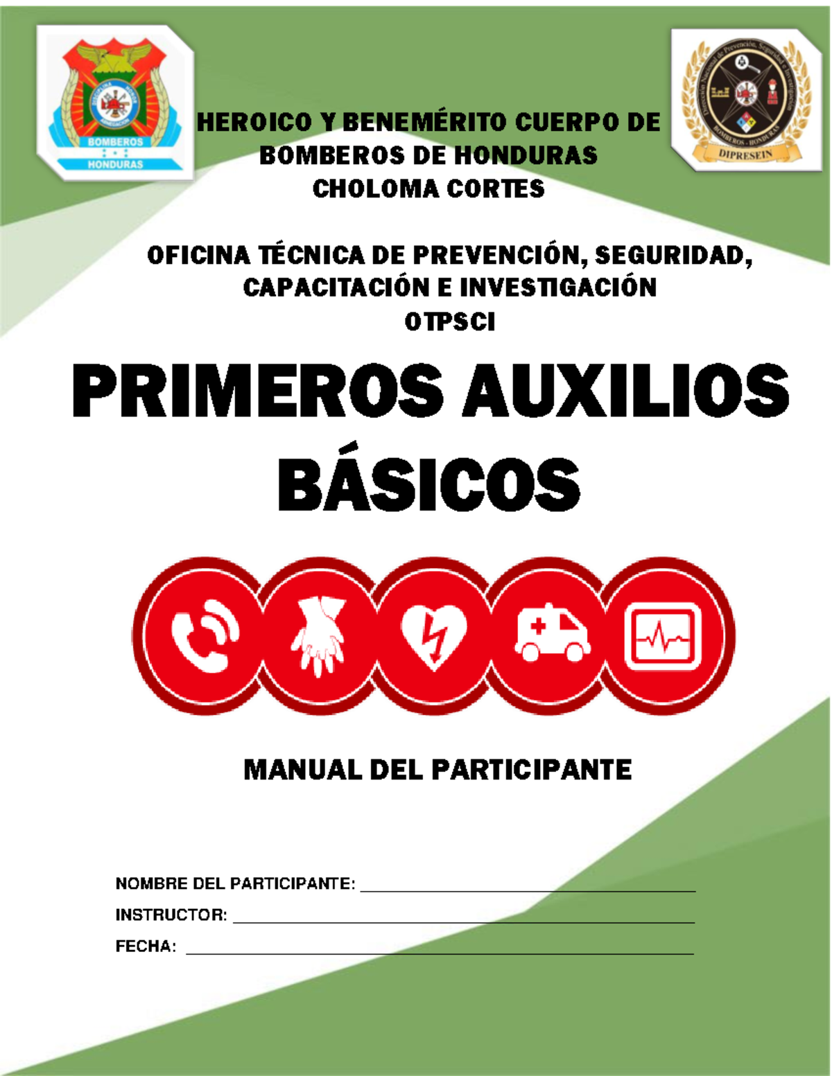 Manual del Participante Primeros Auxilios 2023 - NOMBRE DEL ...