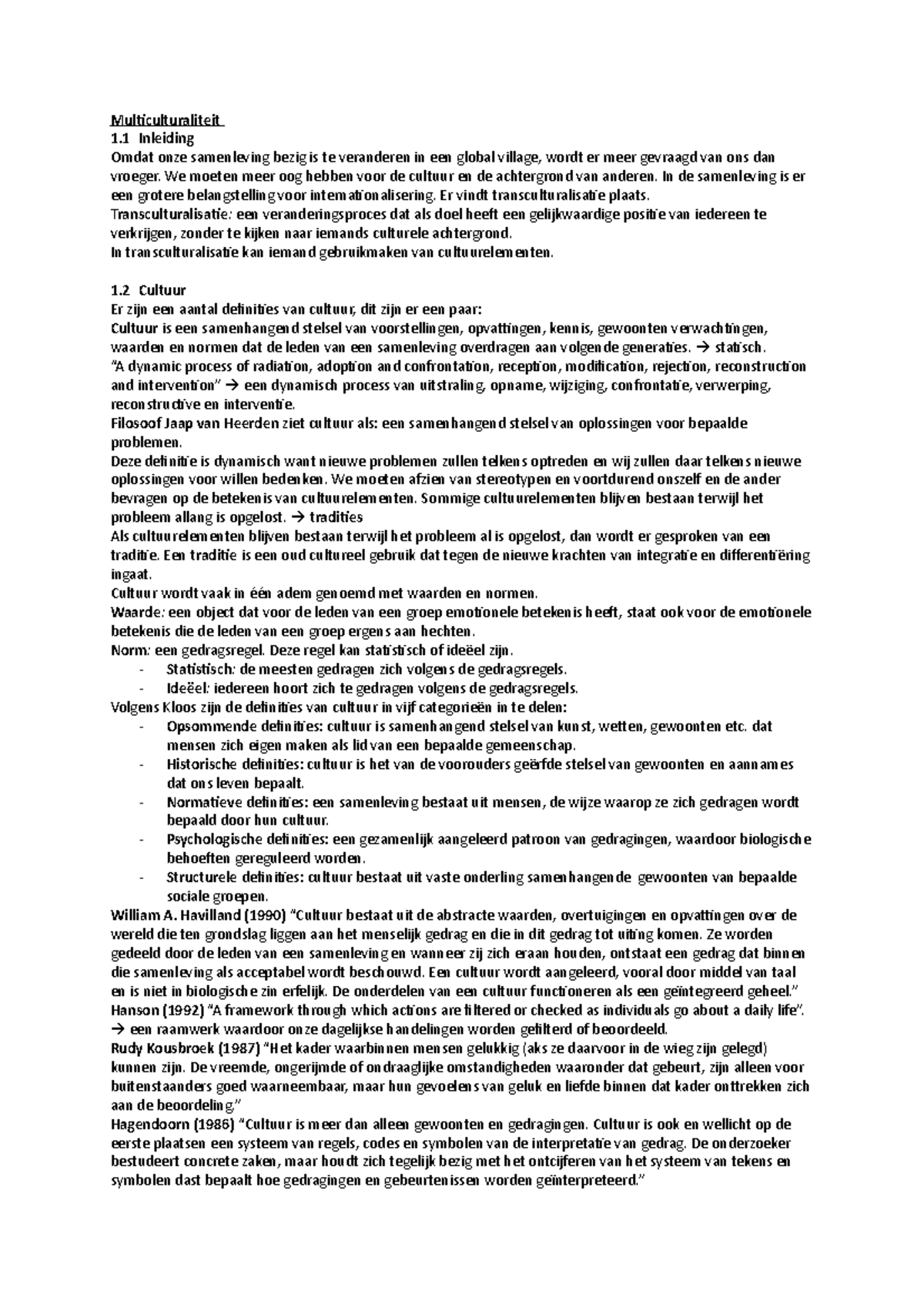 Samenvatting Met Nieuwe Ogen Compleet - Multiculturaliteit 1 Inleiding Omdat onze samenleving ...