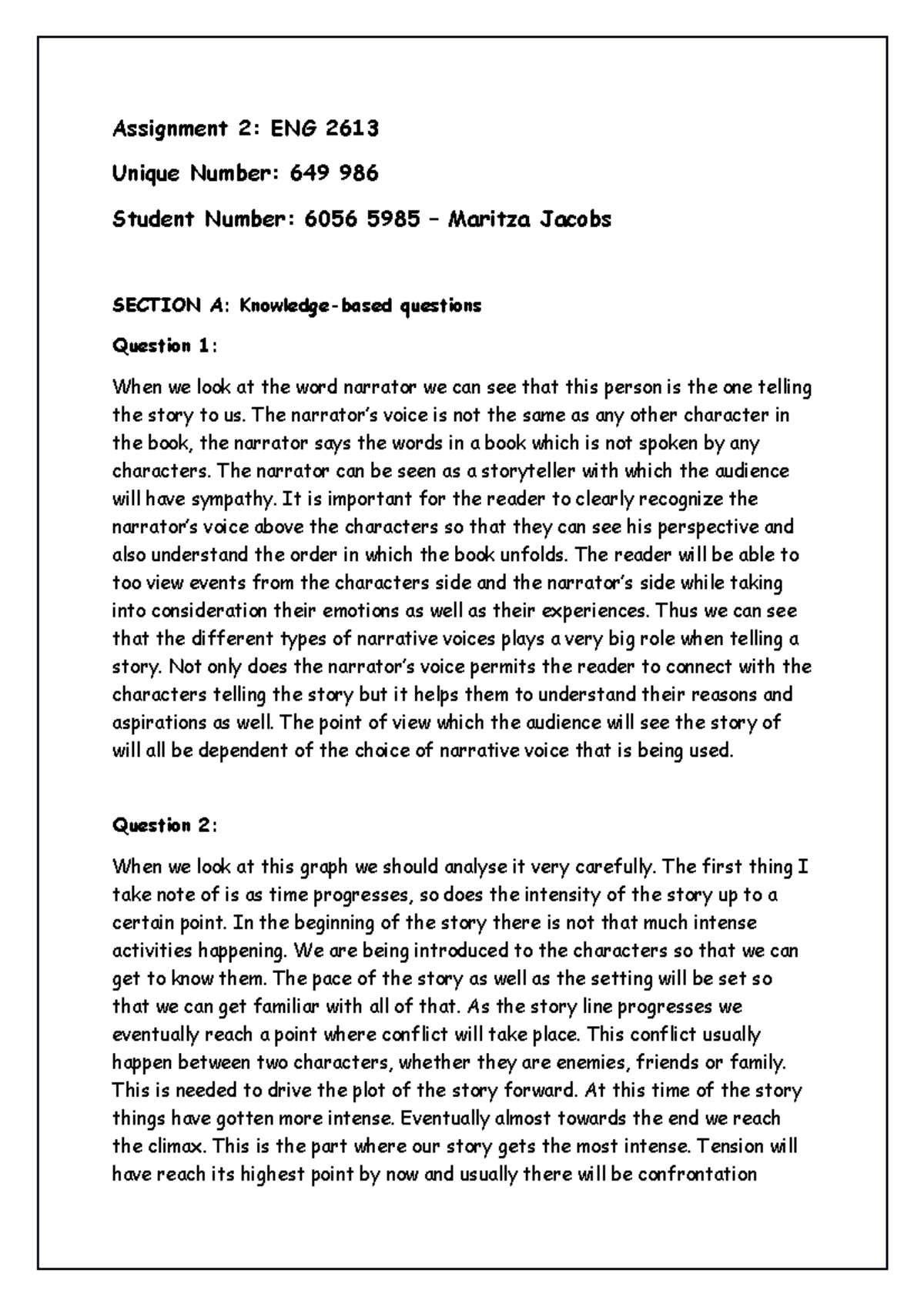 Eng 2613 Assignment 2 - ENG2613 Assignent 2 - Assignment 2: ENG 2613 ...