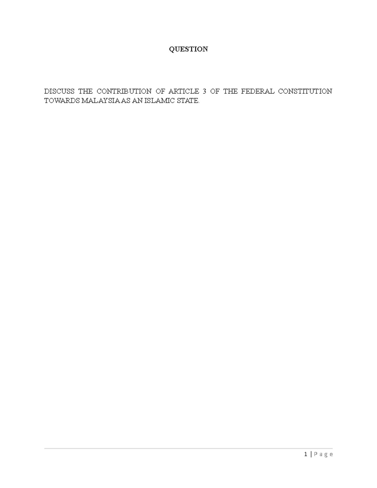 Syariah LAW Final - asisingment - Introduction to Syariah Law - MMU ...