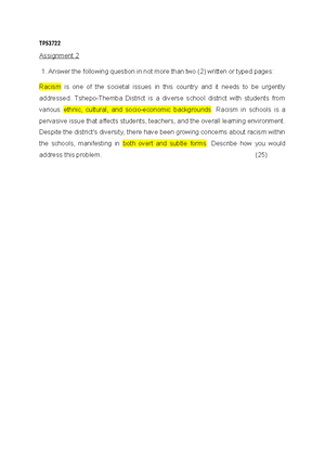 TMS3722 Final EXAM 2023-50291831 - NAME AND SURNAME : THUSO MAKWELA STUDENT NUMBER : 50291831 ...