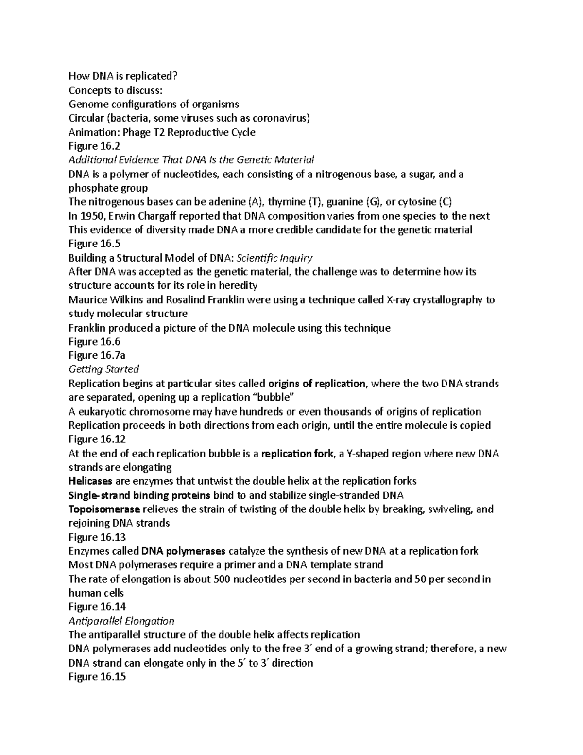 DNA Replication Notes - How DNA is replicated? Concepts to discuss ...