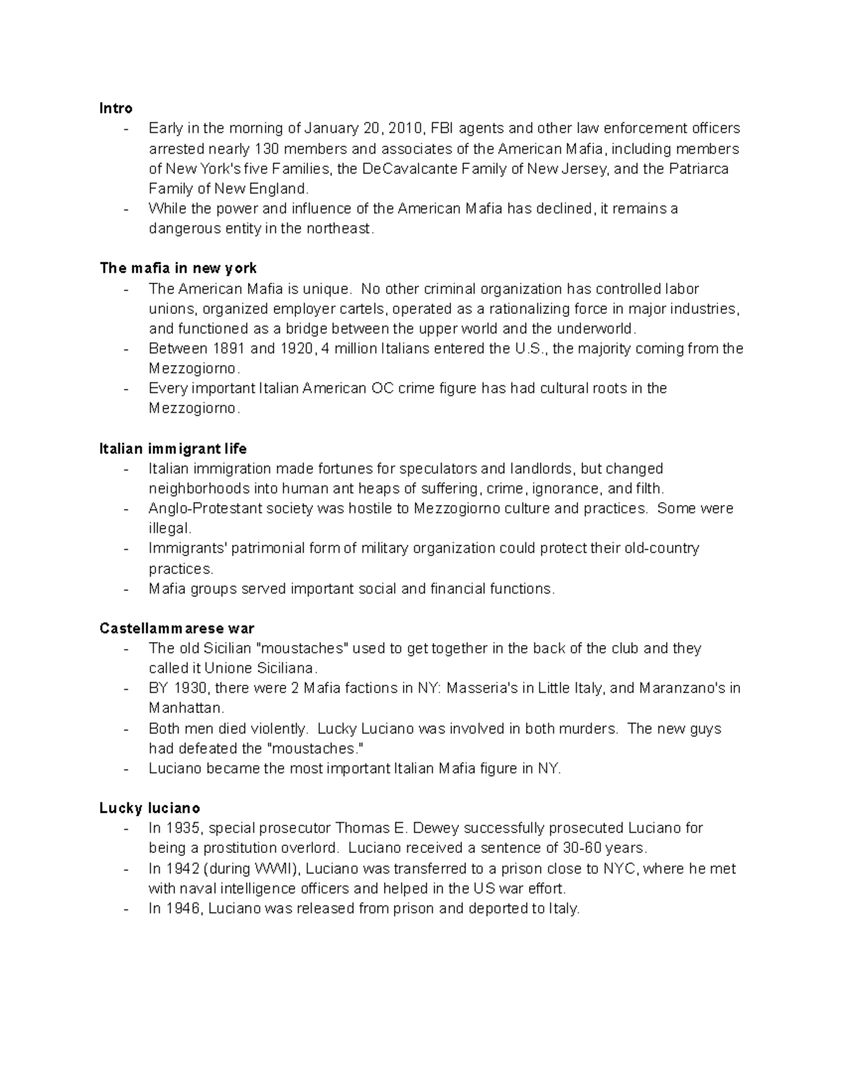 Ch 3 Organized crime in the U - Intro - Early in the morning of January ...