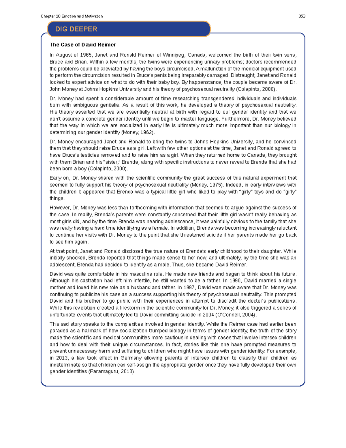 Psychology-LR-121 - Tugas pdf - The Case of David Reimer In August of ...