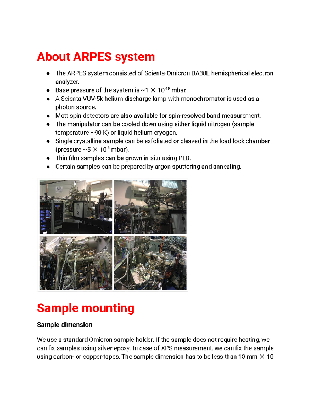 Condensed Matter Physics-Apres - About ARPES system The ARPES system ...
