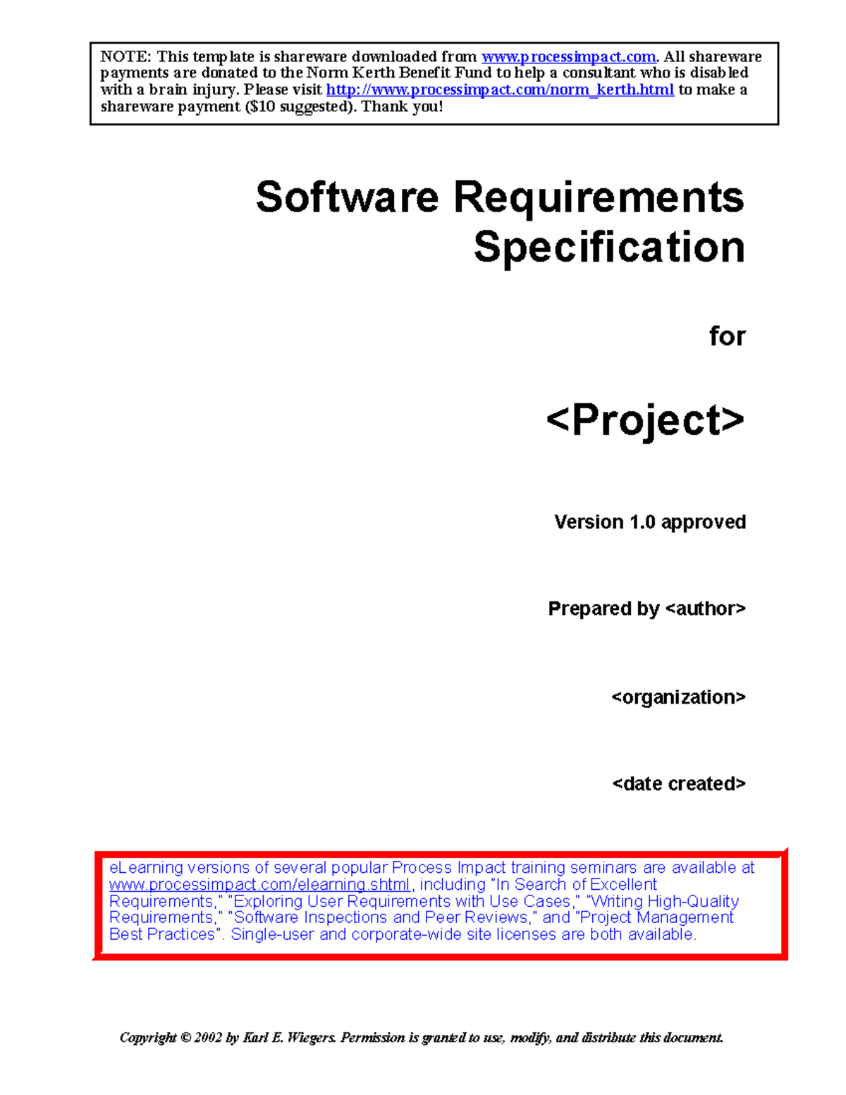 Srs template DOCUMENT - Software Requirements Specification for Version ...