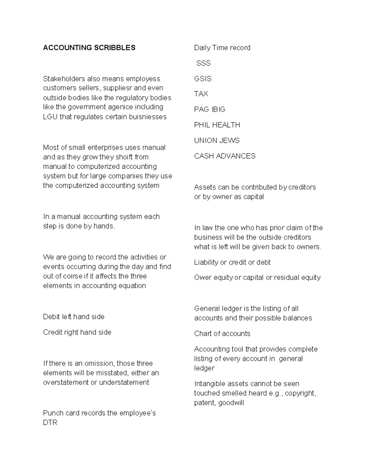 Accounting Scribbles - ACCOUNTING SCRIBBLES Stakeholders also means ...