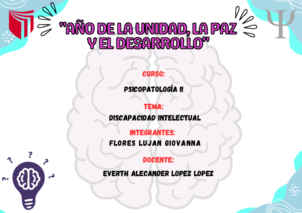 Neuropsicología - "AÑO DE LA UNIDAD, LA PAZ"AÑO DE LA UNIDAD, LA PAZ Y EL - Studocu