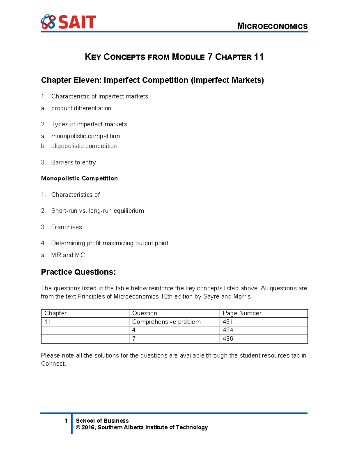 Module 7 Chapter 11 - as much - MICROECONOMICS KEY CONCEPTS FROM MODULE ...