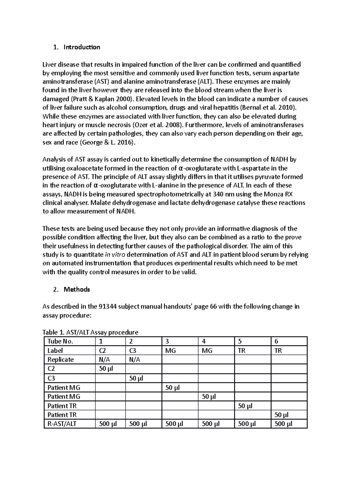 AST:ALT report - 1. Introduction Liver disease that results in impaired ...