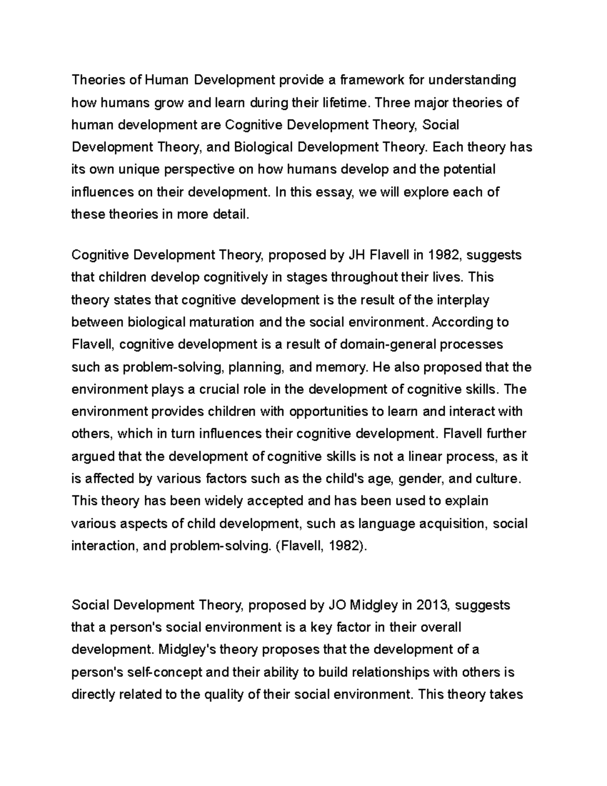 Theories of Human Development - Three major theories of human ...