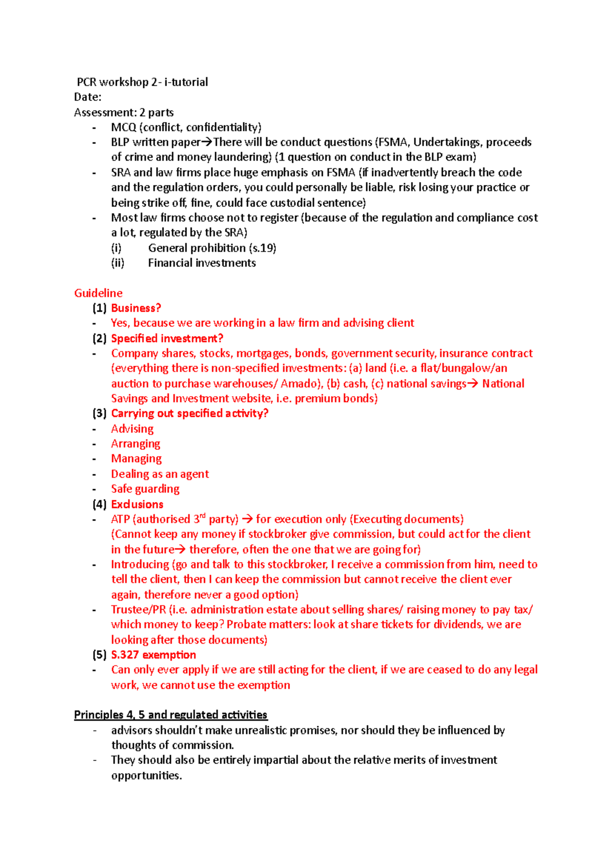 PCR workshop 2 lecture notes - PCR workshop 2- i-tutorial Date ...