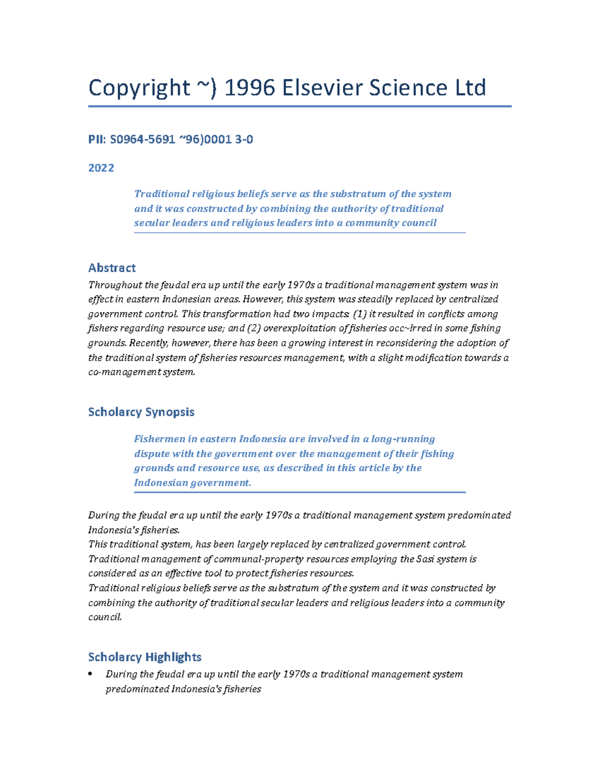 Copyright 1996 Elsevier Science Ltd - Copyright ~) 1996 Elsevier ...