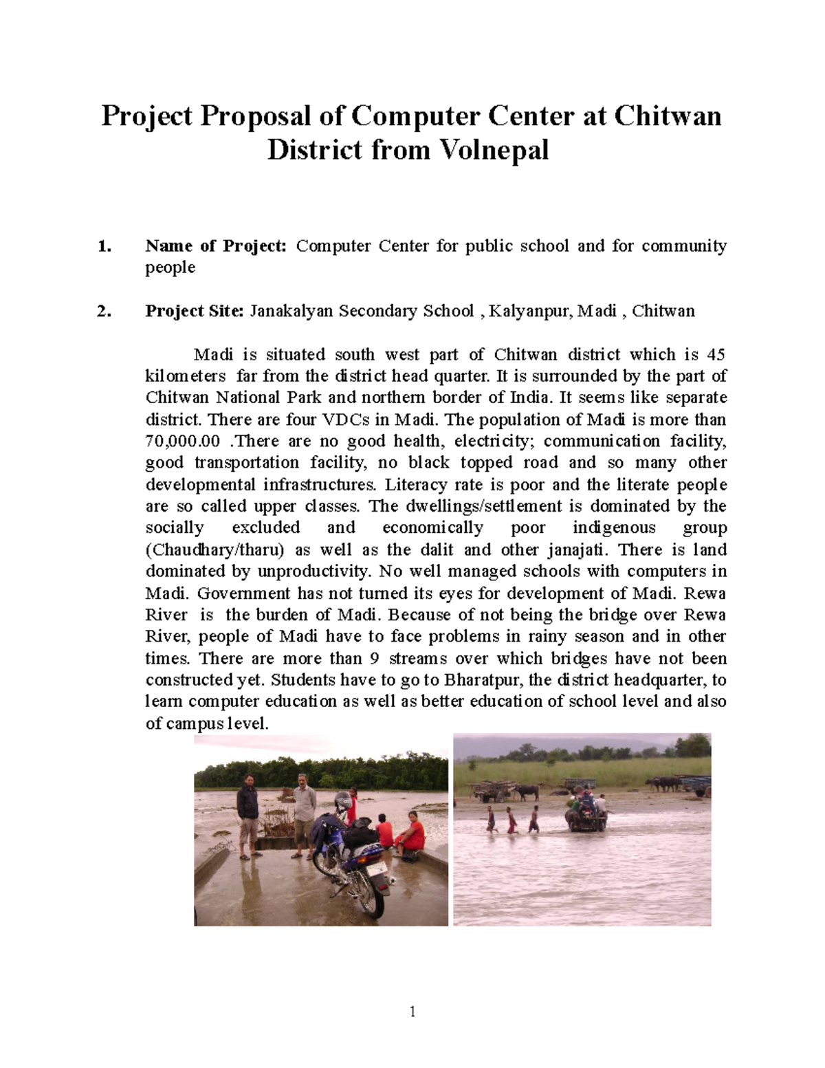 Projdoc - Jdhdh - Project Proposal of Computer Center at Chitwan ...