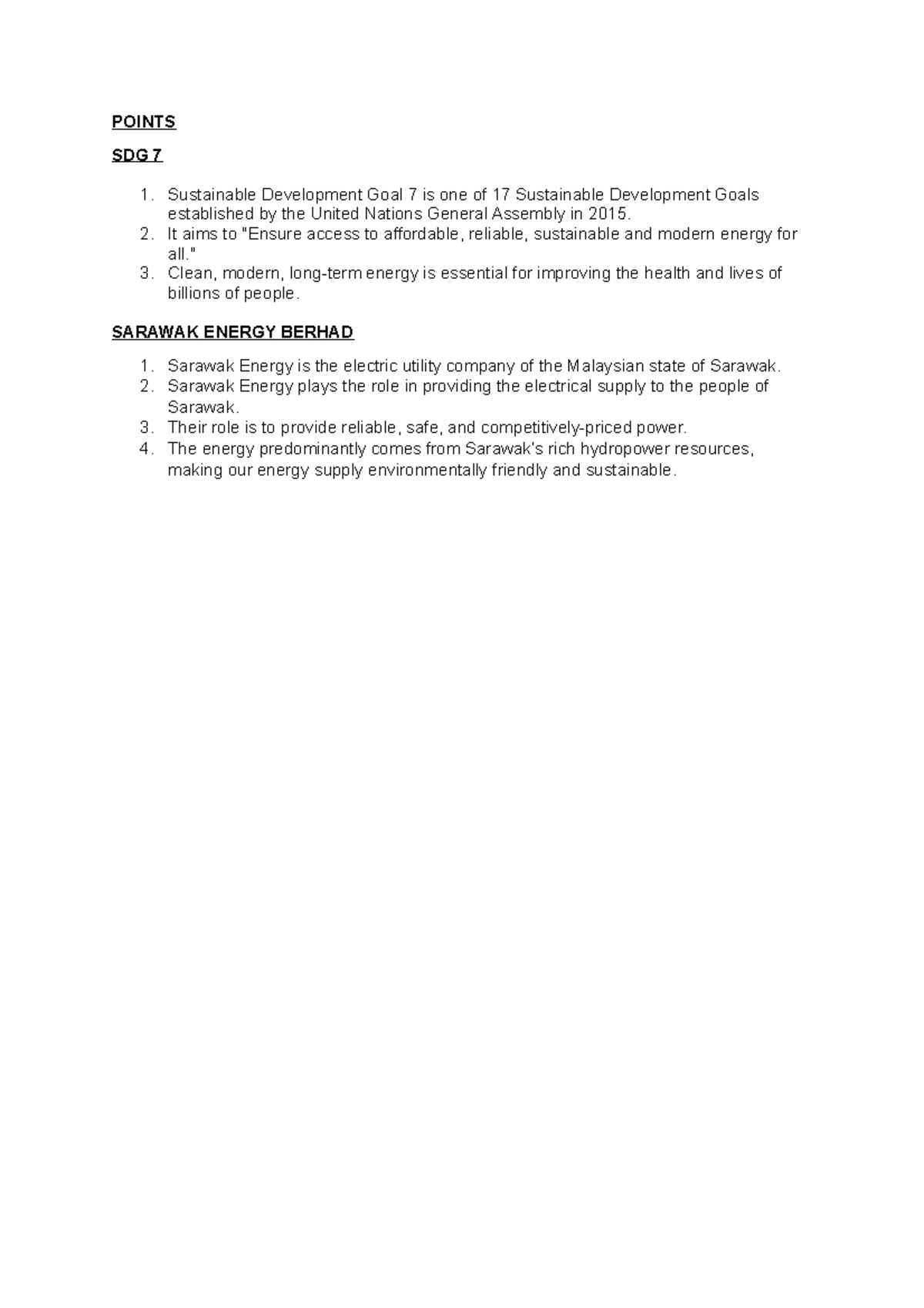 Points Intro PAD350 SEB - POINTS SDG 7 Sustainable Development Goal 7 ...