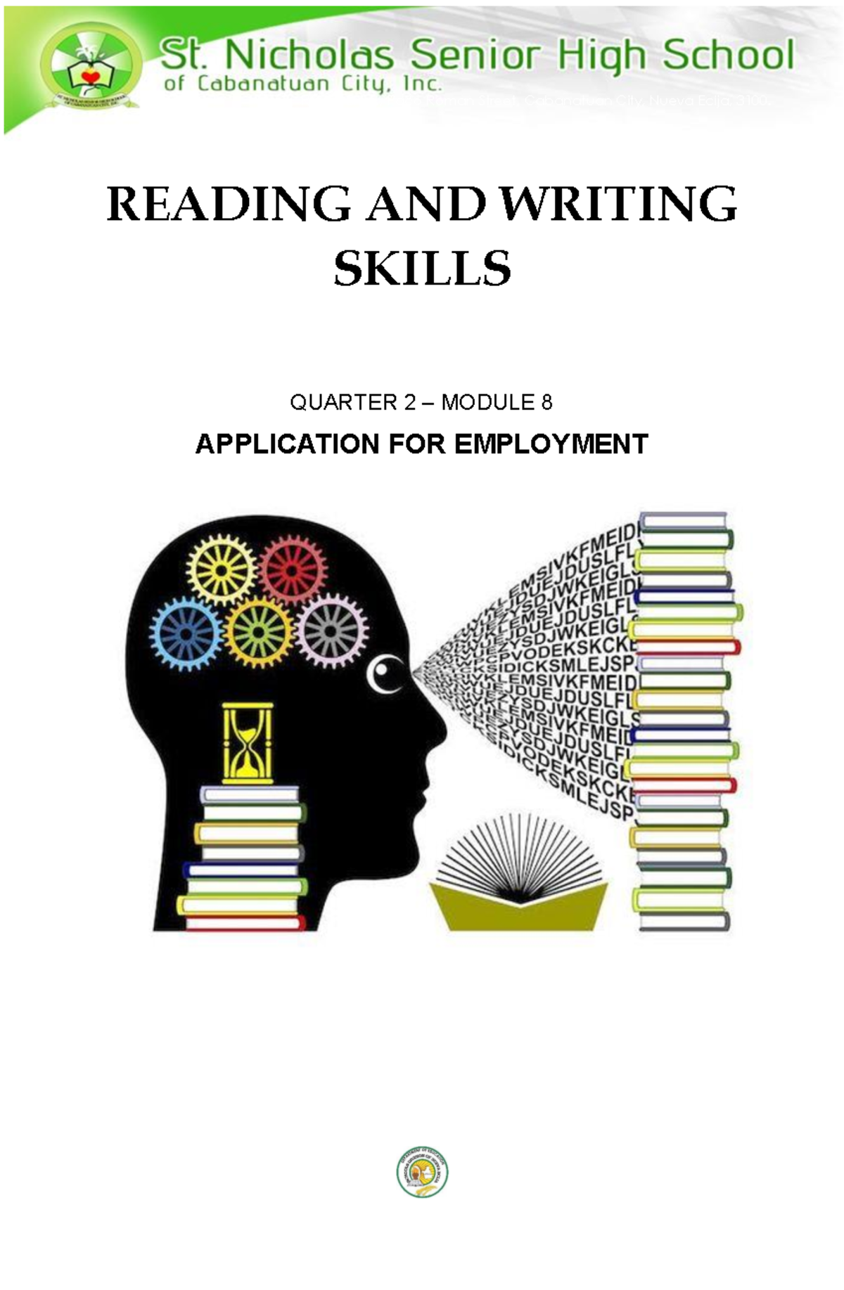 Module 18 Reading and Writing Skills Grade 11 - READING AND WRITING ...