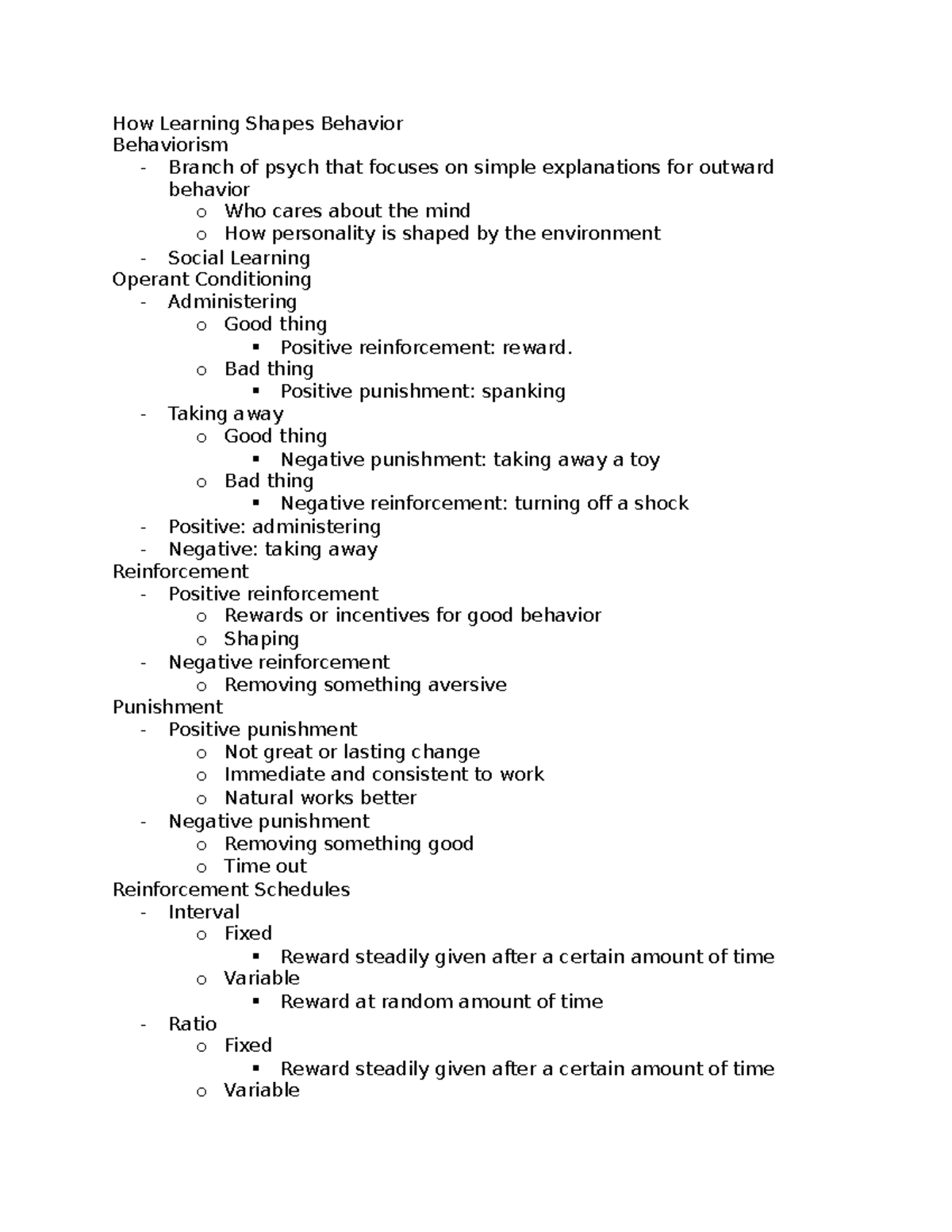 How Learning Shapes Behavior - How Learning Shapes Behavior Behaviorism ...