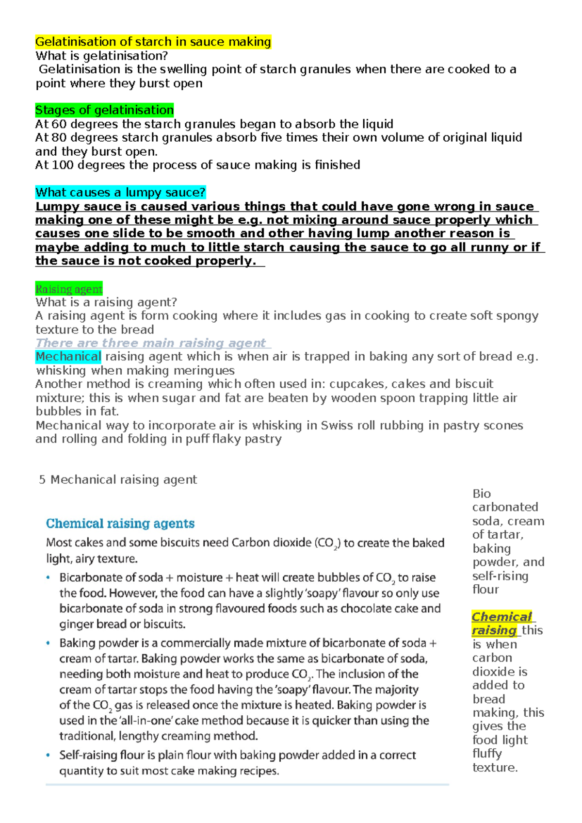 Gelatinisation of starch in sauce making - At 100 degrees the process ...