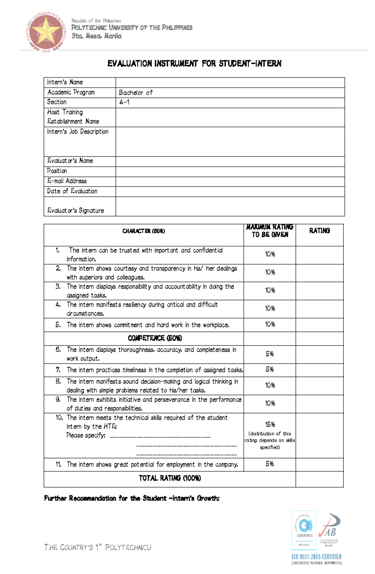 Evaluation-Instrument-for-Student-Intern Final ...
