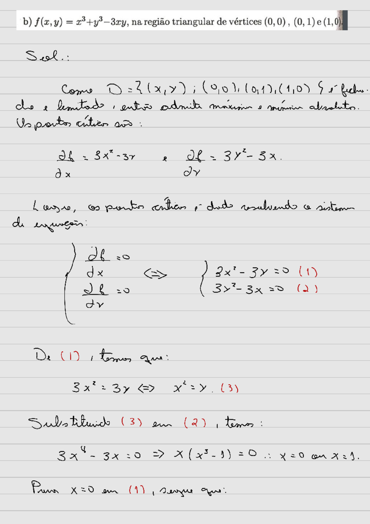 3b, diomara cap 42 230706 090423 - b) f(x,y) = x3+y3-3xy, na região ...