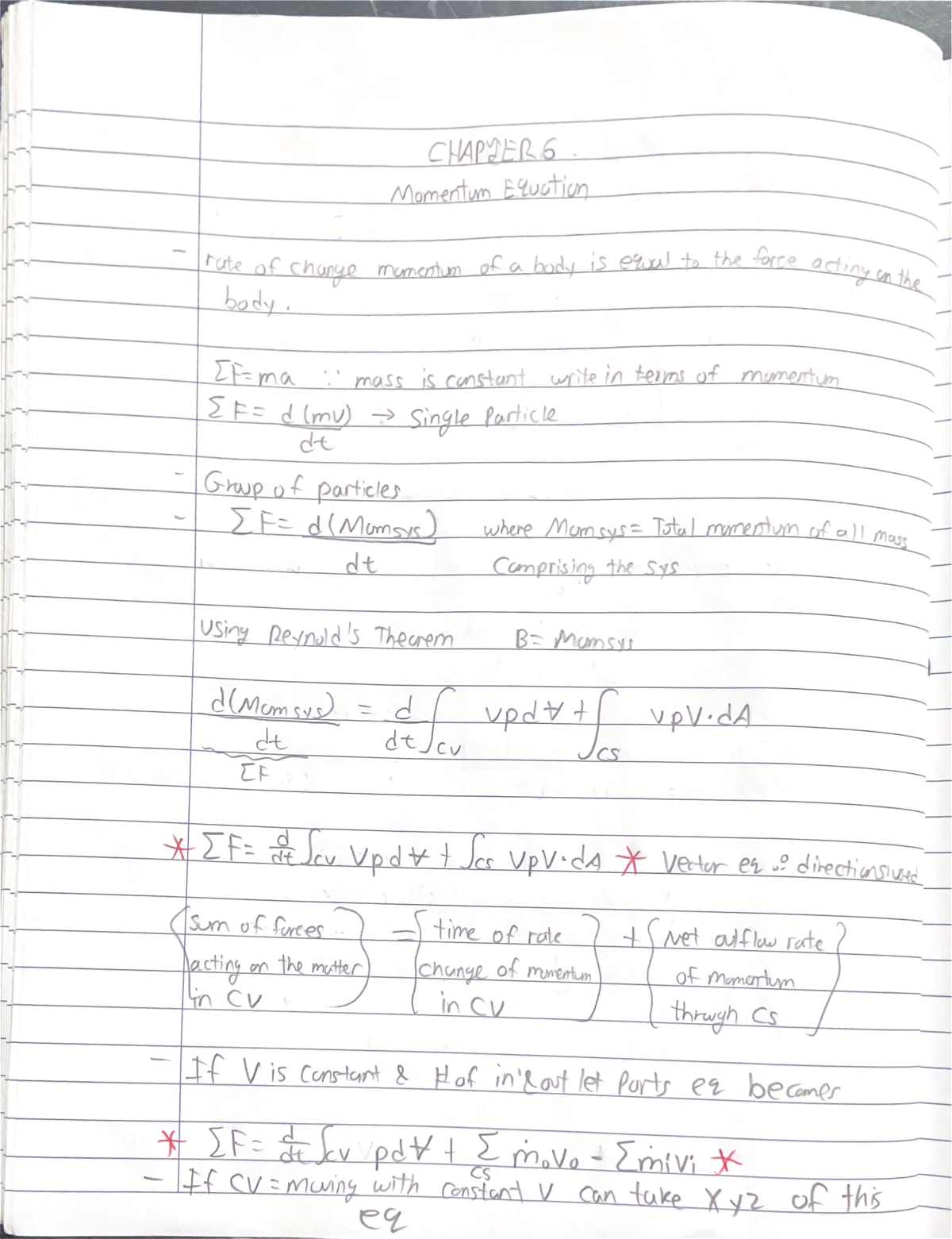 Chp 6 fluid mechanics - handwritten notes - AER 316 - Studocu Chp 6 fluid mechanics - handwritten notes - AER 316 - Studocu