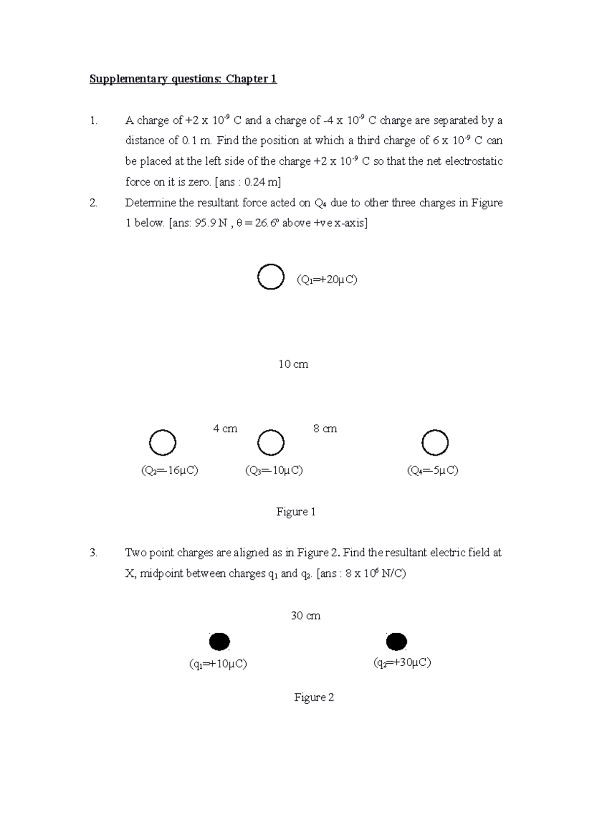Supplementary question chapter 1 - Find the position at which a third ...