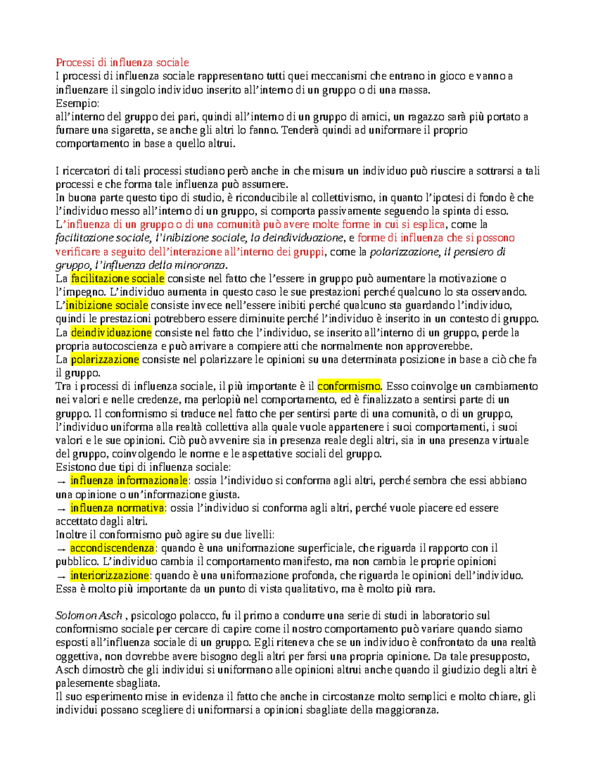 Lezione 9 Processi di influenza sociale - Processi di influenza sociale ...