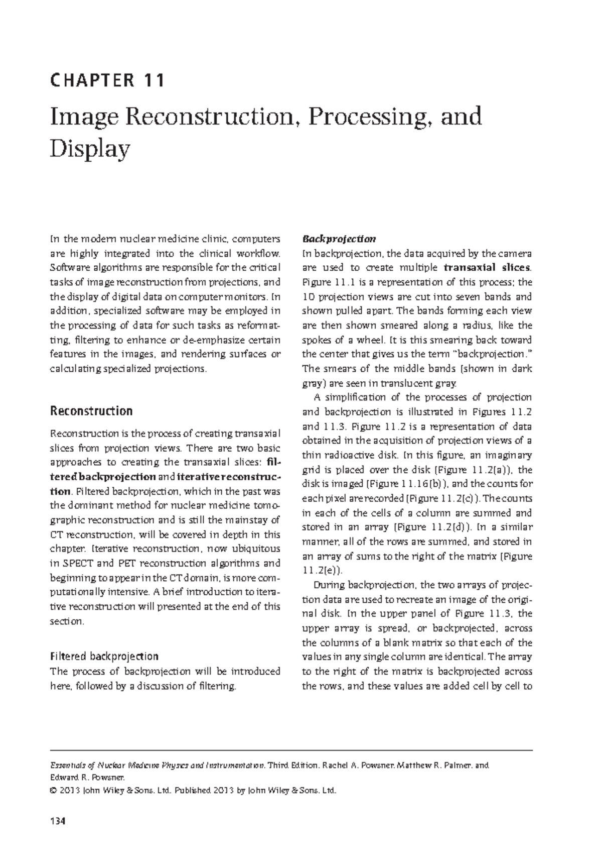 Instrumentation Physics-48 - CHAPTER 11 Image Reconstruction ...
