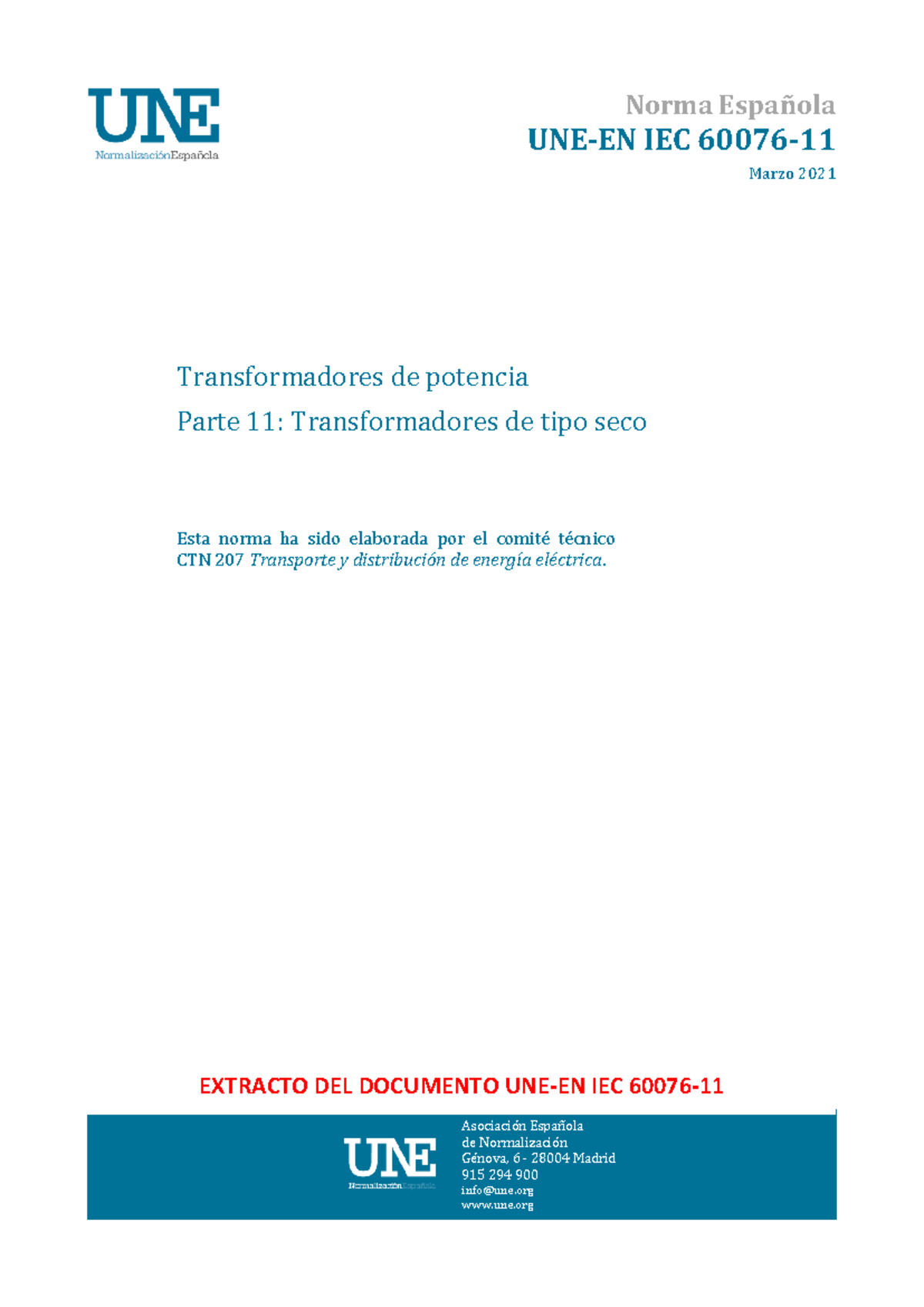 (EX)UNE-EN IEC 60076-11=2021 - Norma Española UNE-EN IEC 60076- 11 ...