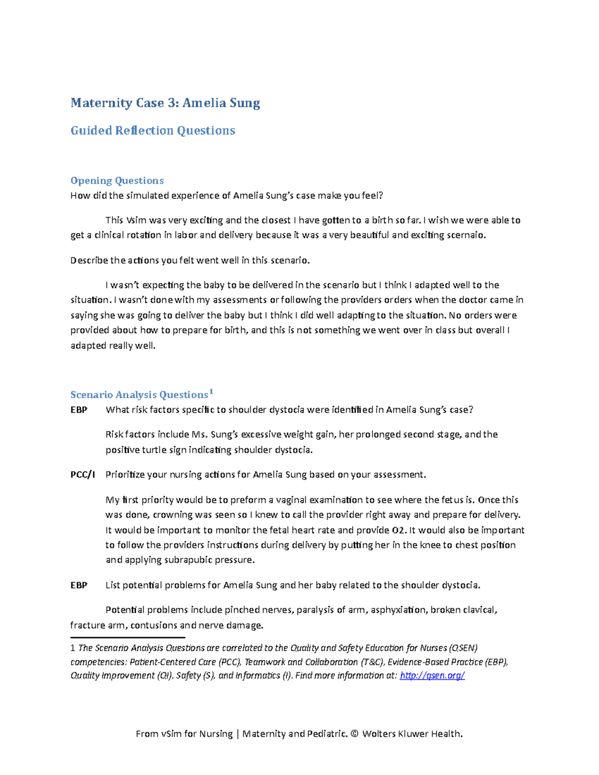 Amelia Sung - Guided Reflection Questions - Maternity Case 3: Amelia ...