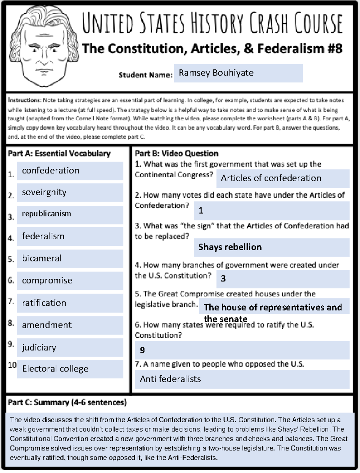#8 The Constitution, Articles, and Federalism - confederation ...