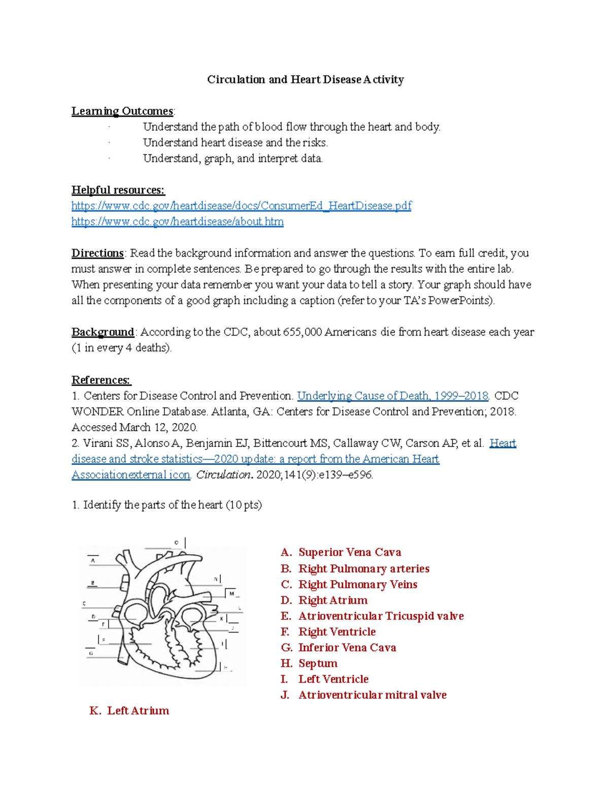 Circulation and Heart Disease - · Understand heart disease and the ...