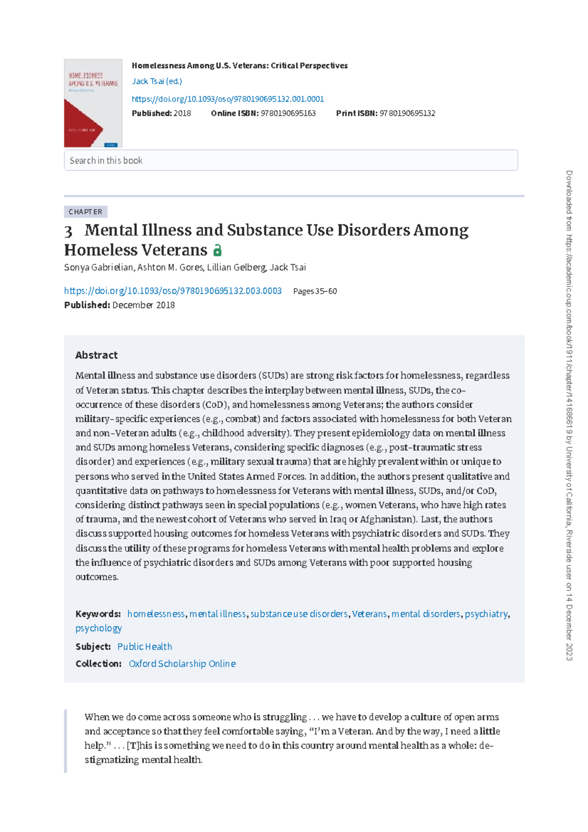 141686619 - wewerwer - Homelessness Among U. Veterans: Critical ...