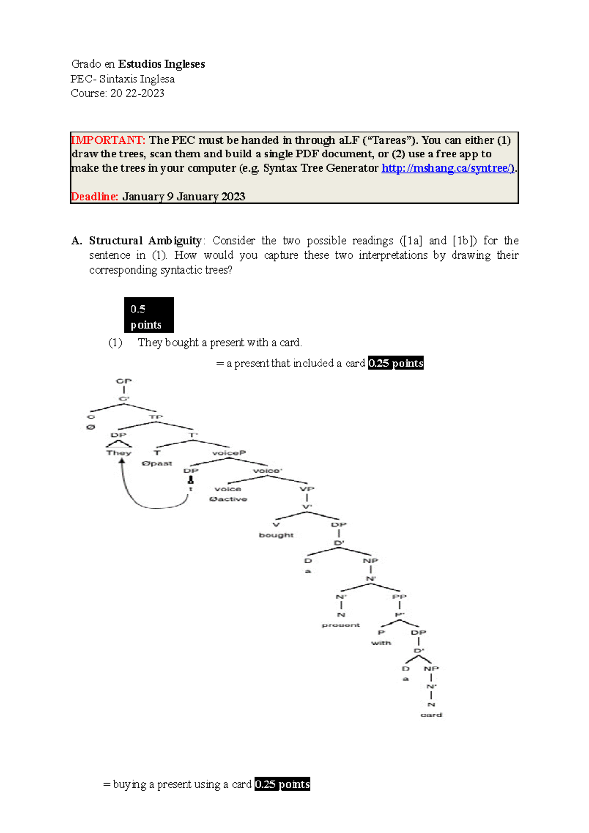 25597644-PEC+KEY+simplified - Grado en Estudios Ingleses PEC- Sintaxis ...