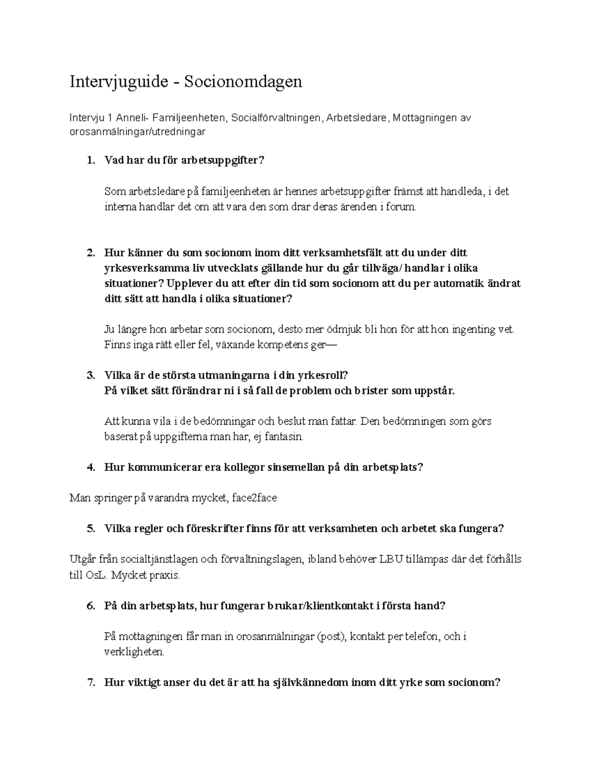 Intervjuguide - Socionomdagen - Intervjuguide - Socionomdagen Intervju ...