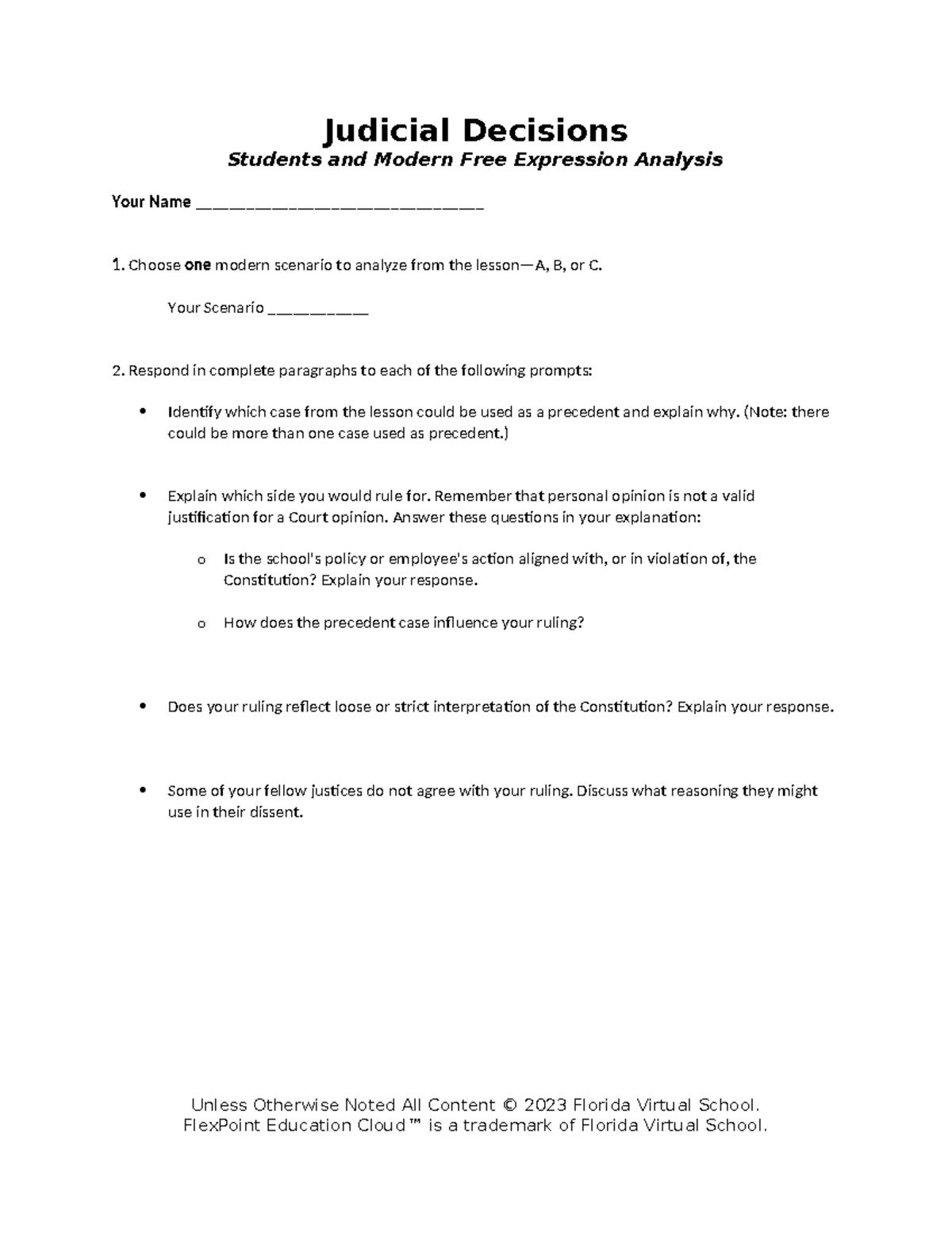 Judicial decisions template - Judicial Decisions Students and Modern ...