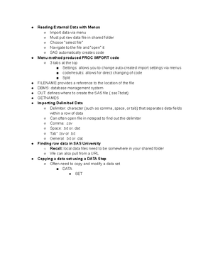 Lesson 1 Basics of SAS Programming - Why do we need programming? You ...
