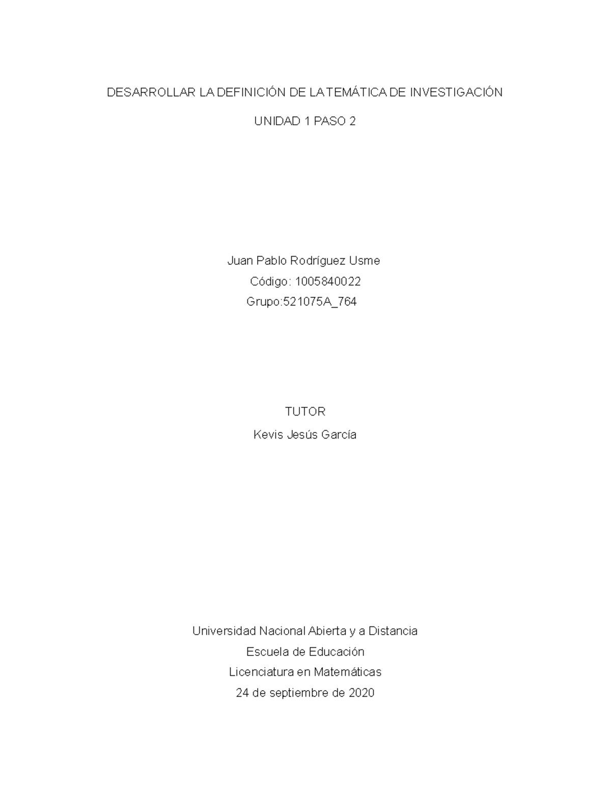 Paso 2 - Exploración - Exploracion - DESARROLLAR LA DEFINICIÓN DE LA ...