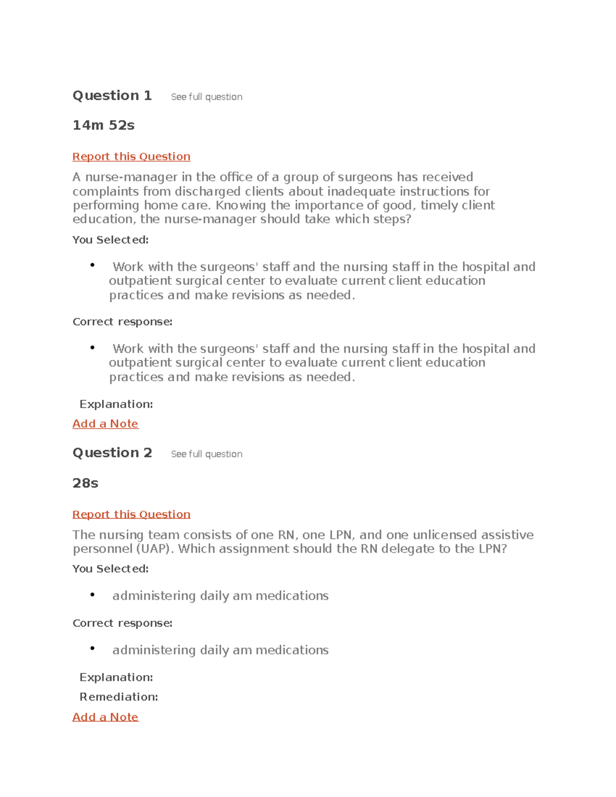 Quiz 69 - practice q - Question 1 See full question 14m 52s Report this ...