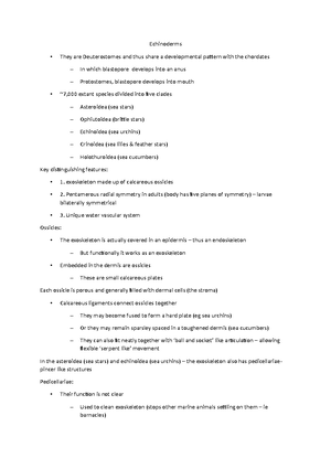 Invertebrate Zoology Test - MODULE ASSESSMENT: Main Examination COLLEGE ...