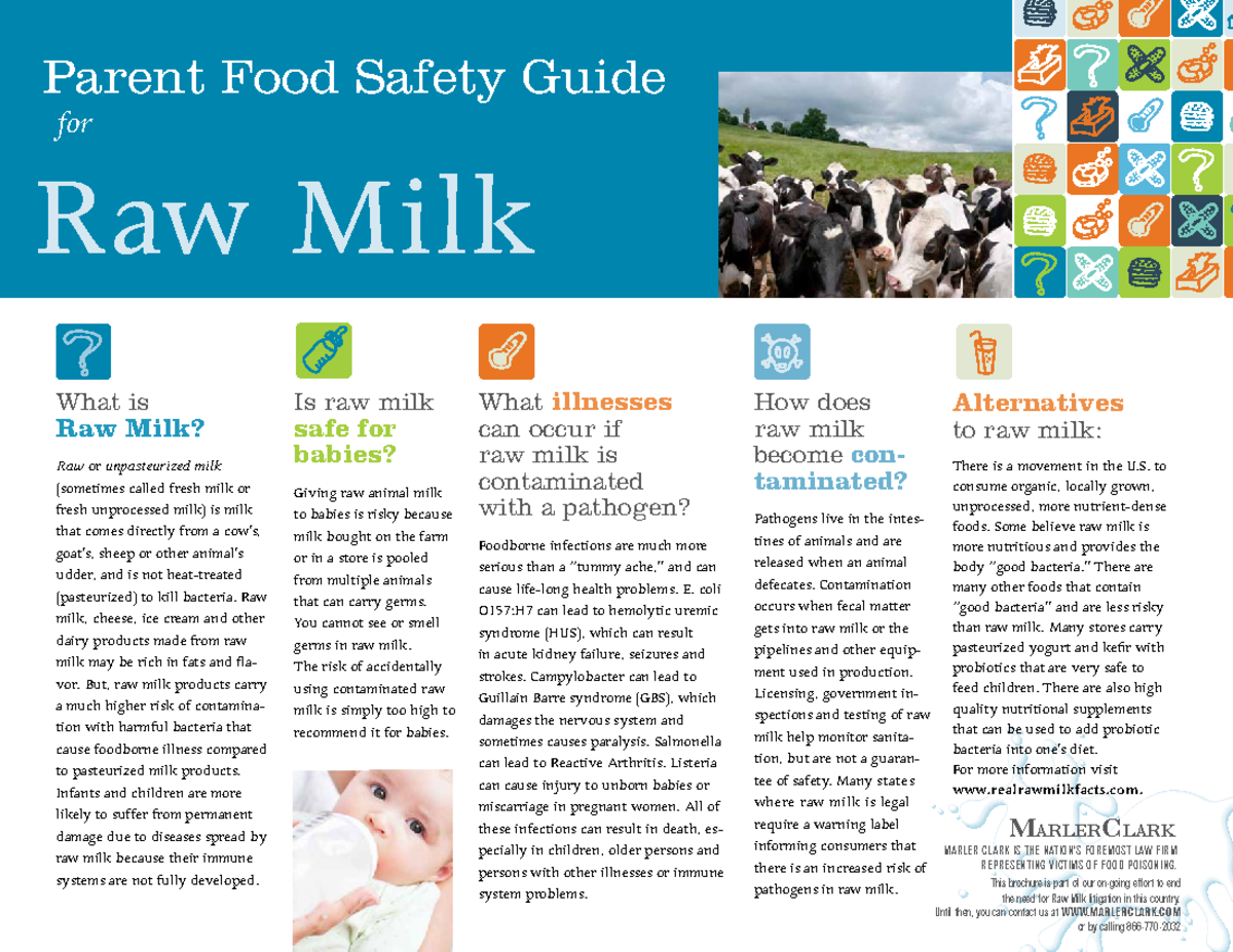 Milk+Fact+Sheet - Práctica - What is Raw Milk? Raw or unpasteurized ...