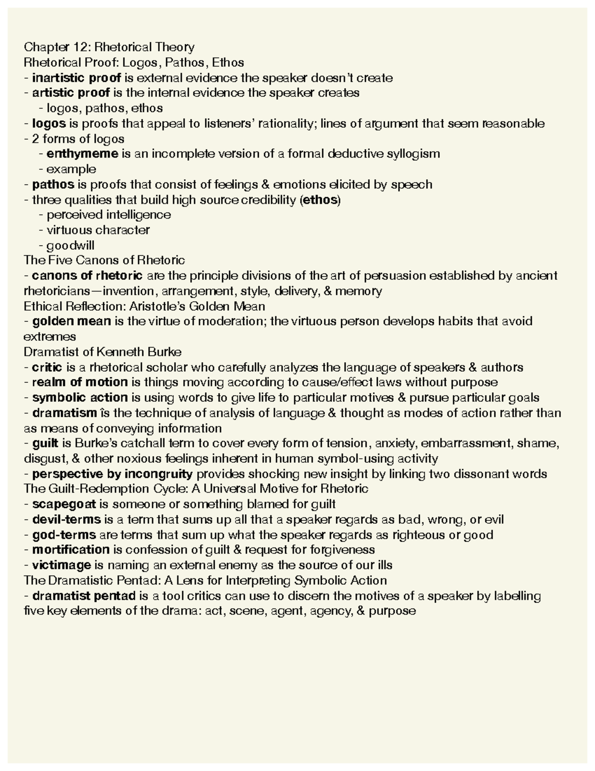 12.1 rhetorical theory - Chapter 12: Rhetorical Theory Rhetorical Proof ...